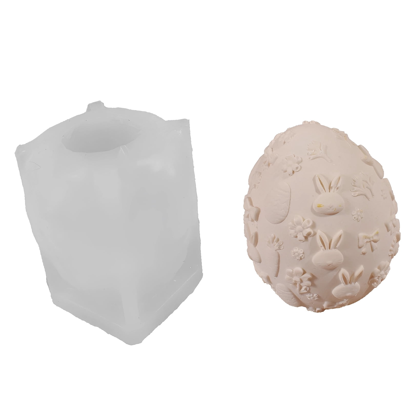 Embossed Hare Easter Eggs Silicone Molds Easter Silicone Mould for ...
