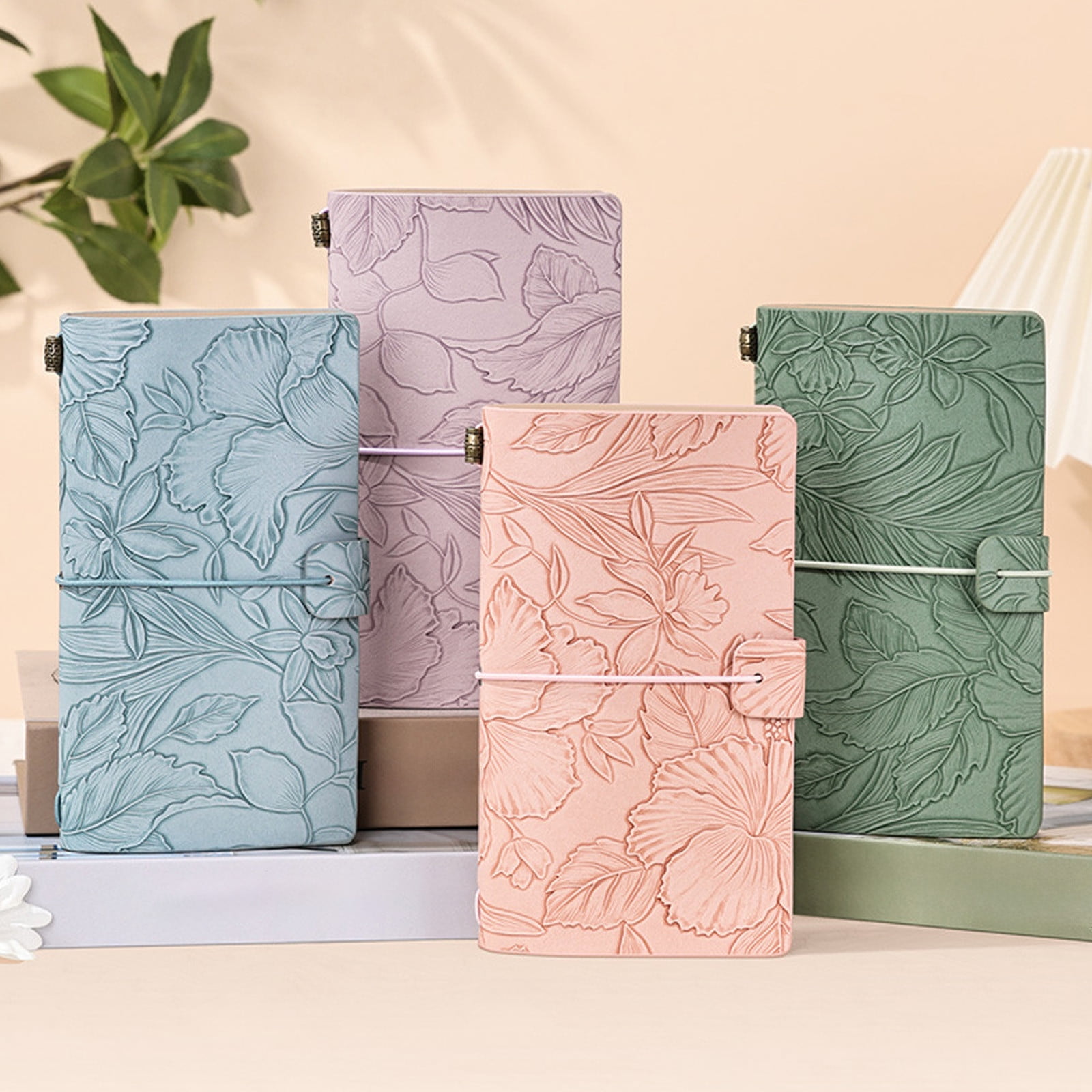 Embossed Leather Journal Multifunctional Notepad with Lined/Grid Pages ...