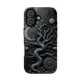 Embossed Moon Tree Phone Case Mystic Symbol Night Art for iPhone 17 to ...