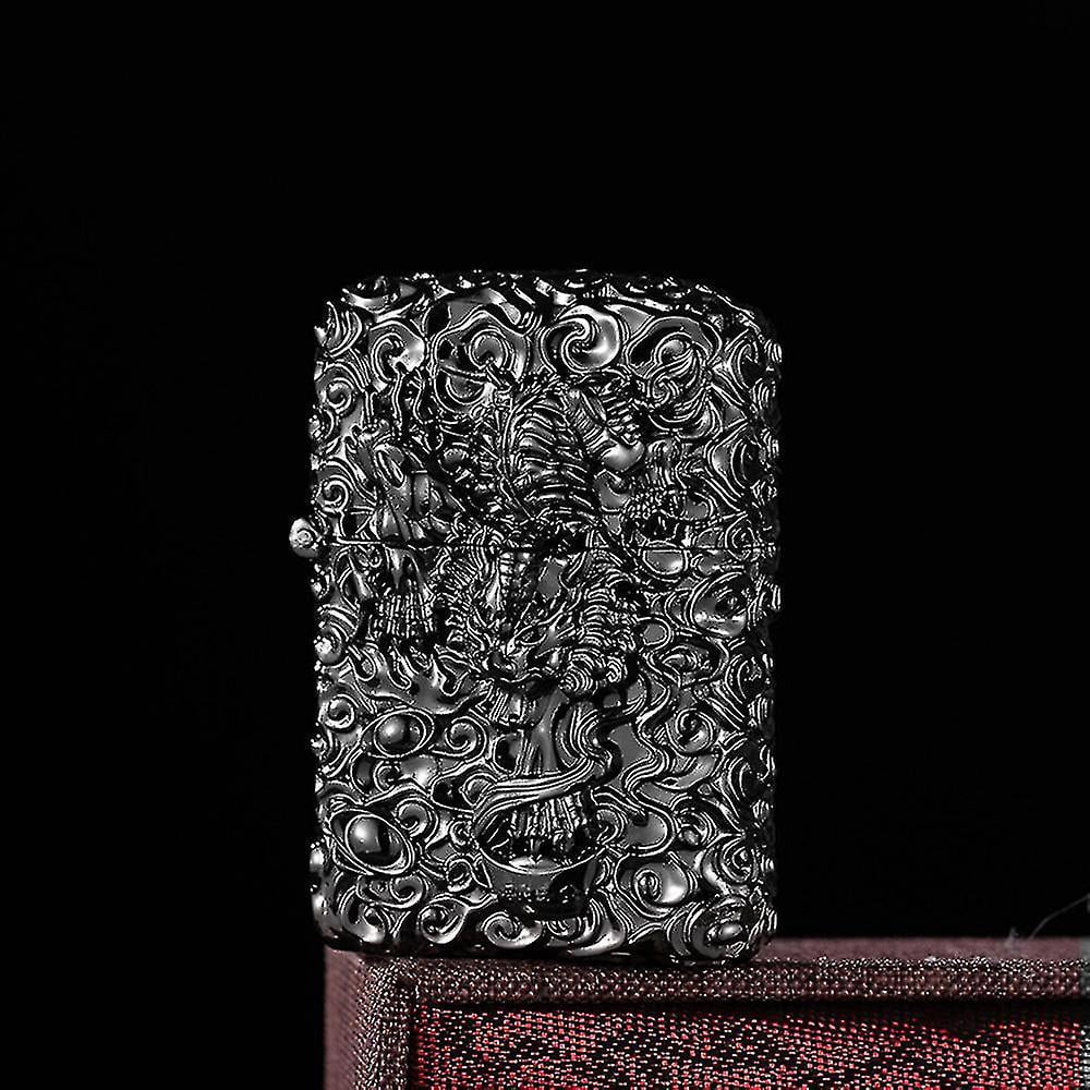 Embossed Paraffin Lighter Vintage Grinding Wheel Ignition For Camping ...