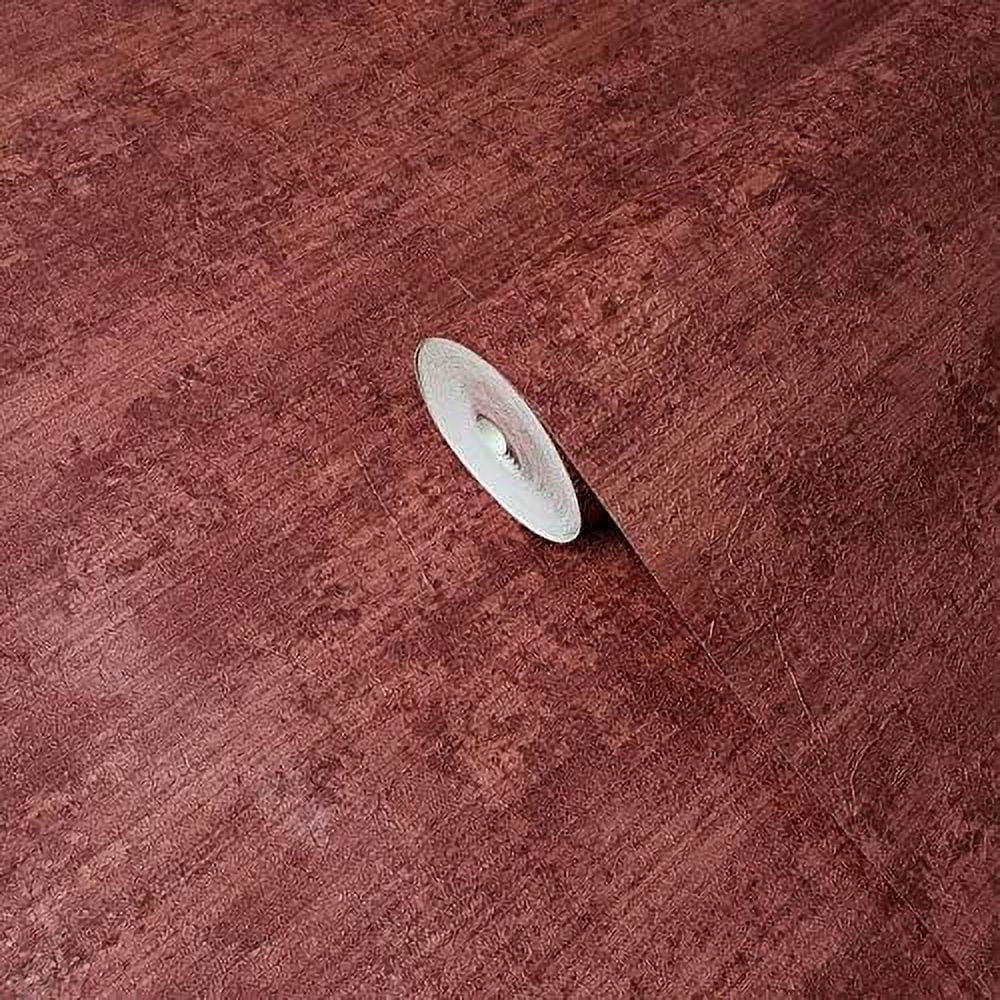 Embossed Plain Vinyl Wallpaper Burgundy red Wine Modern Textured Rusted ...