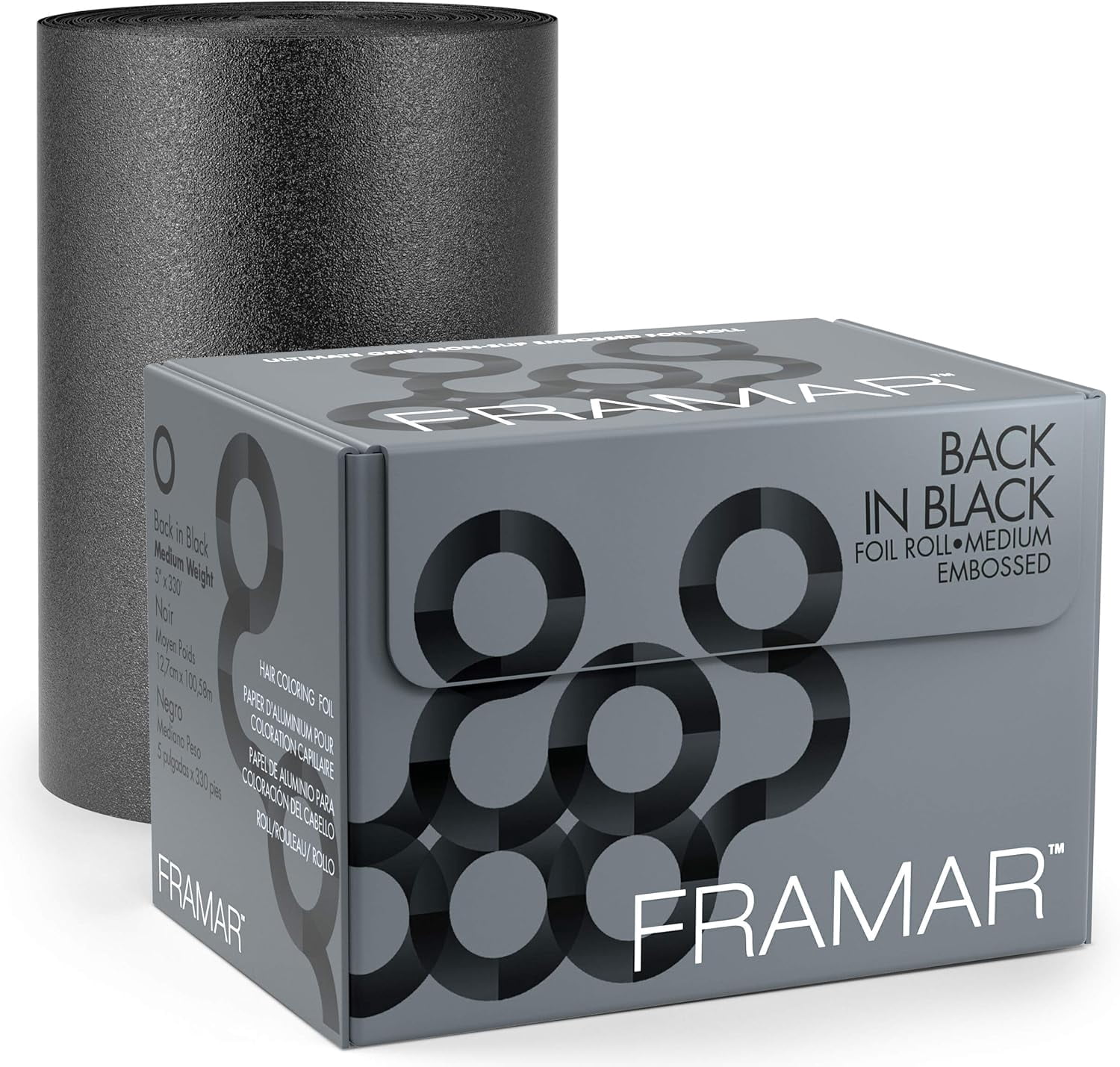 Embossed Roll Black Aluminum Foil - Professional Hair Foils For ...