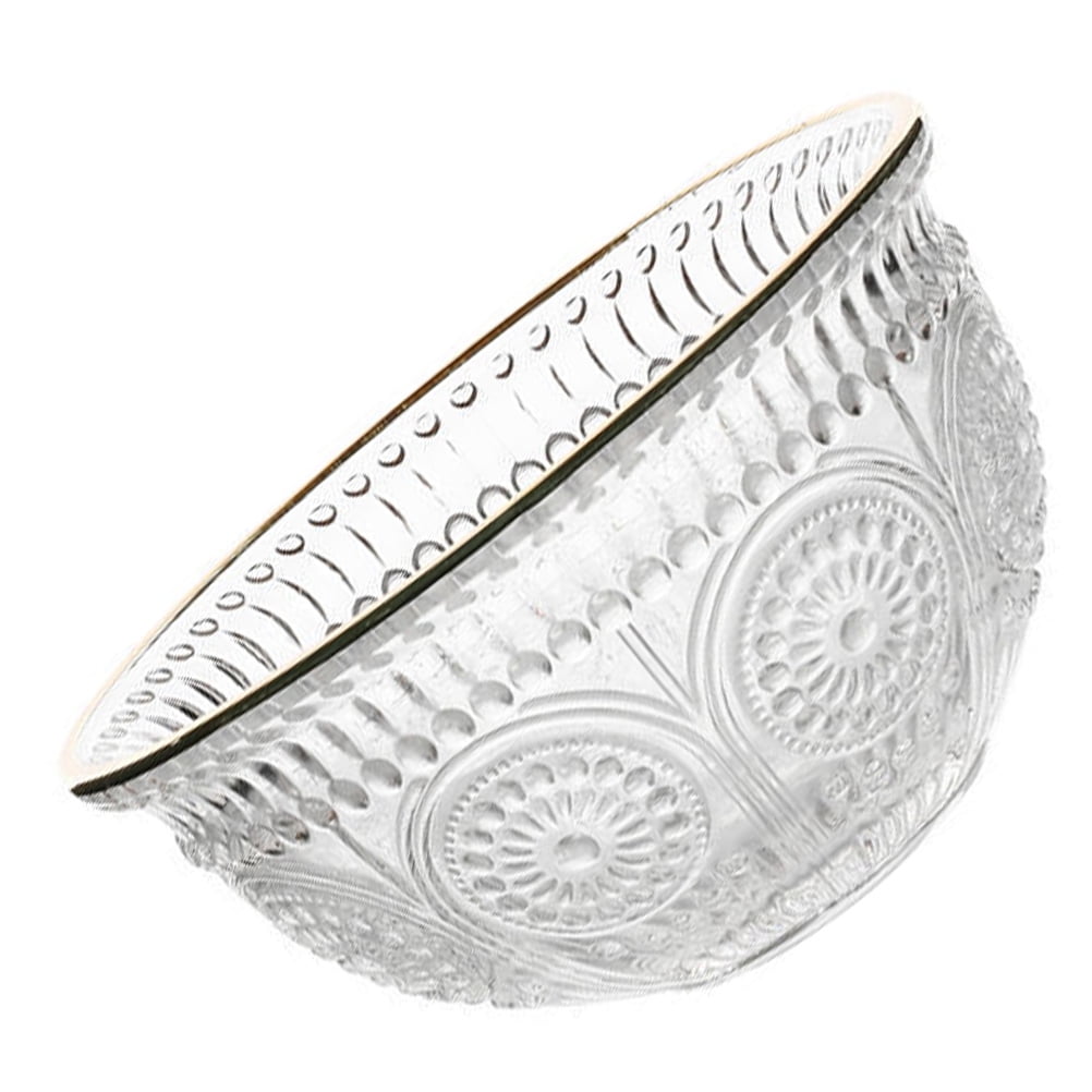 Embossed Salad Bowl Coffee Mugs Clear Coffee Mug Creative Glass Bowl ...