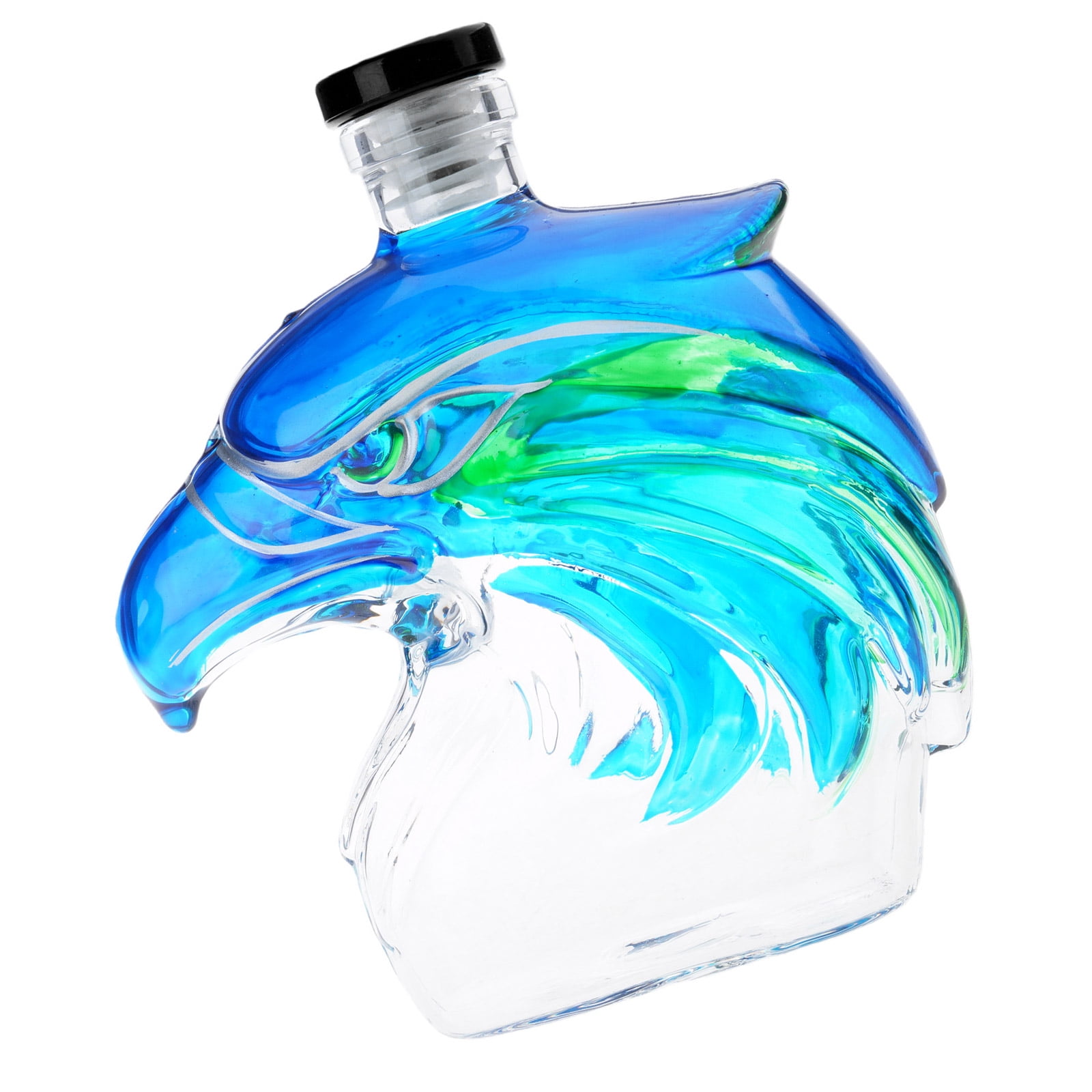 Embossed Seahawk Themed Liquor Decanters Clear Glass For Wine Cocktails ...