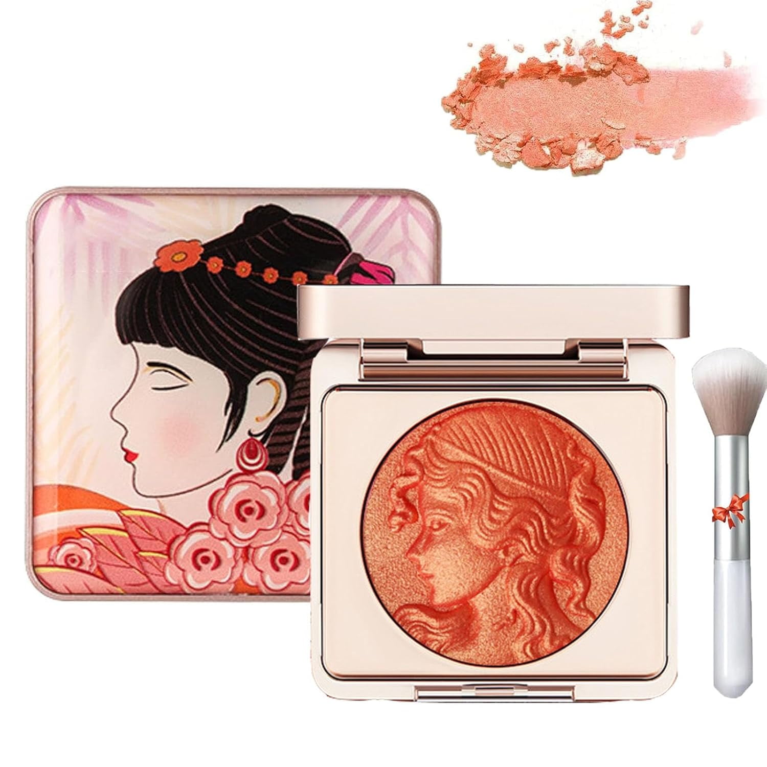 Embossed Smooth Powder Blush Palette For Cheeks,Quotationi Embossed ...