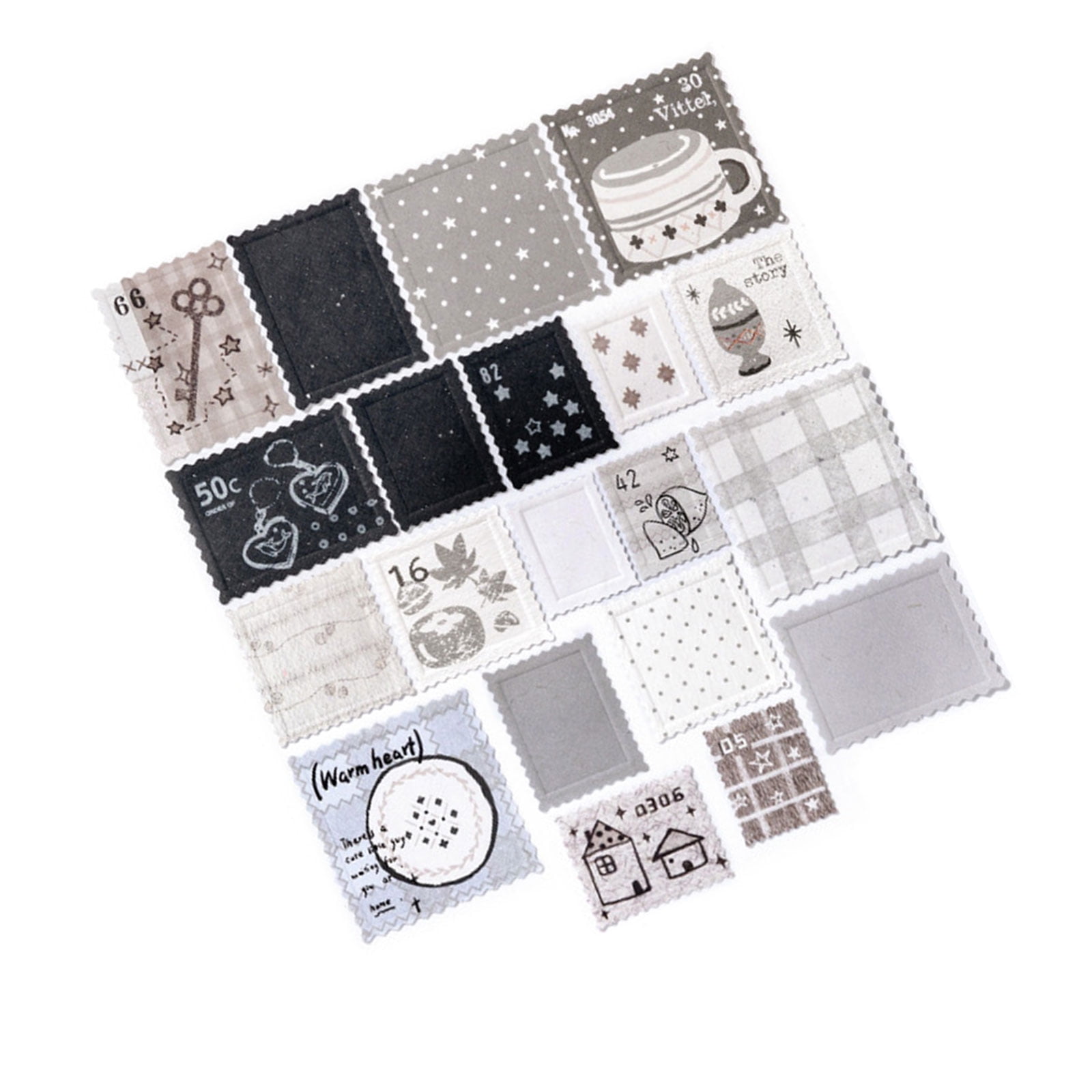 Embossed Stamp Sticker For Scrapbooking Journaling Decorations Stickers ...