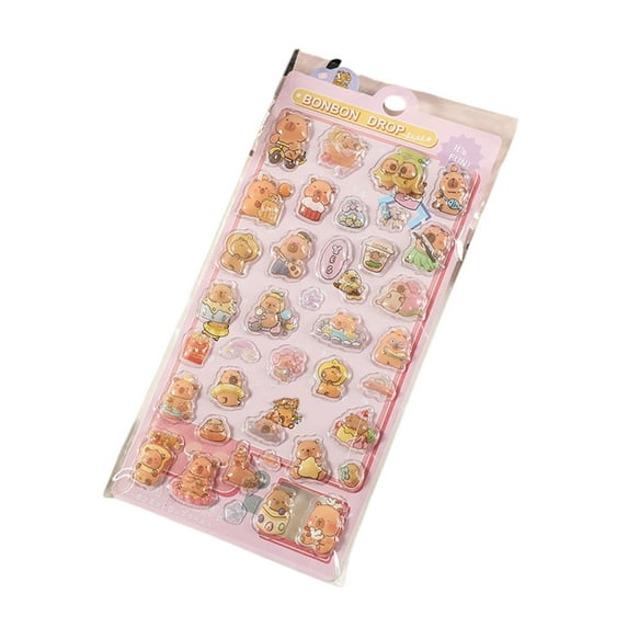 Embossed Sticker Adhesive PVC Resin Sticker For Kids Art Craft Water ...