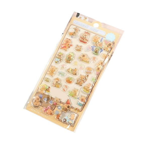 Embossed Sticker Adhesive PVC Resin Sticker For Kids Art Craft Water ...