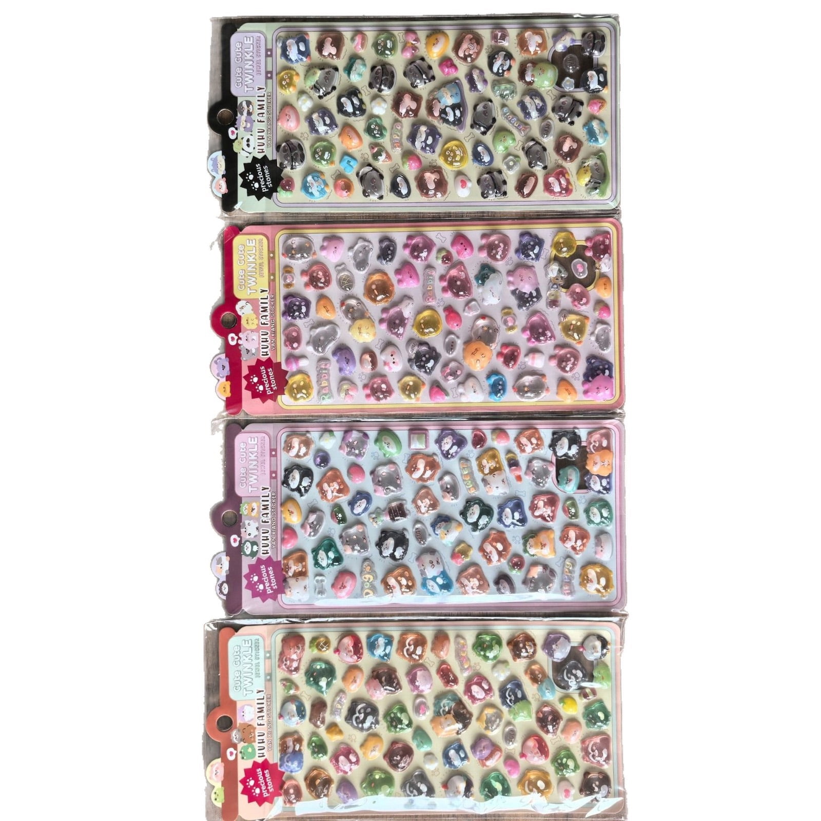 Embossed Sticker Cartoon PVC Resin Sticker For Scrapbooking Notebook ...