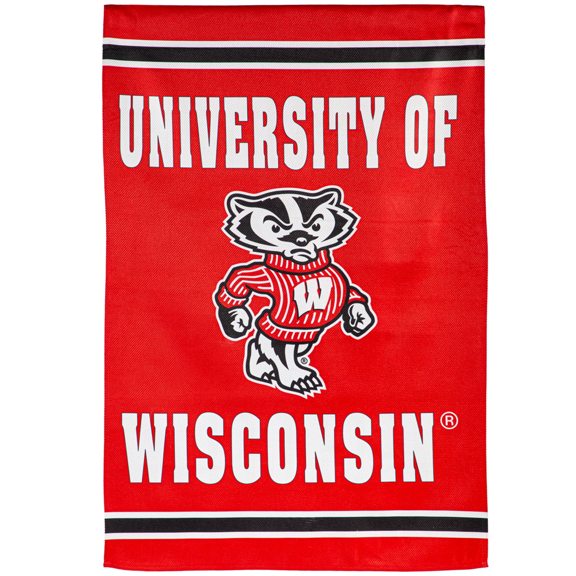 Wisconsin Badgers 28" x 44" Double-Sided Embossed Suede House Flag ...