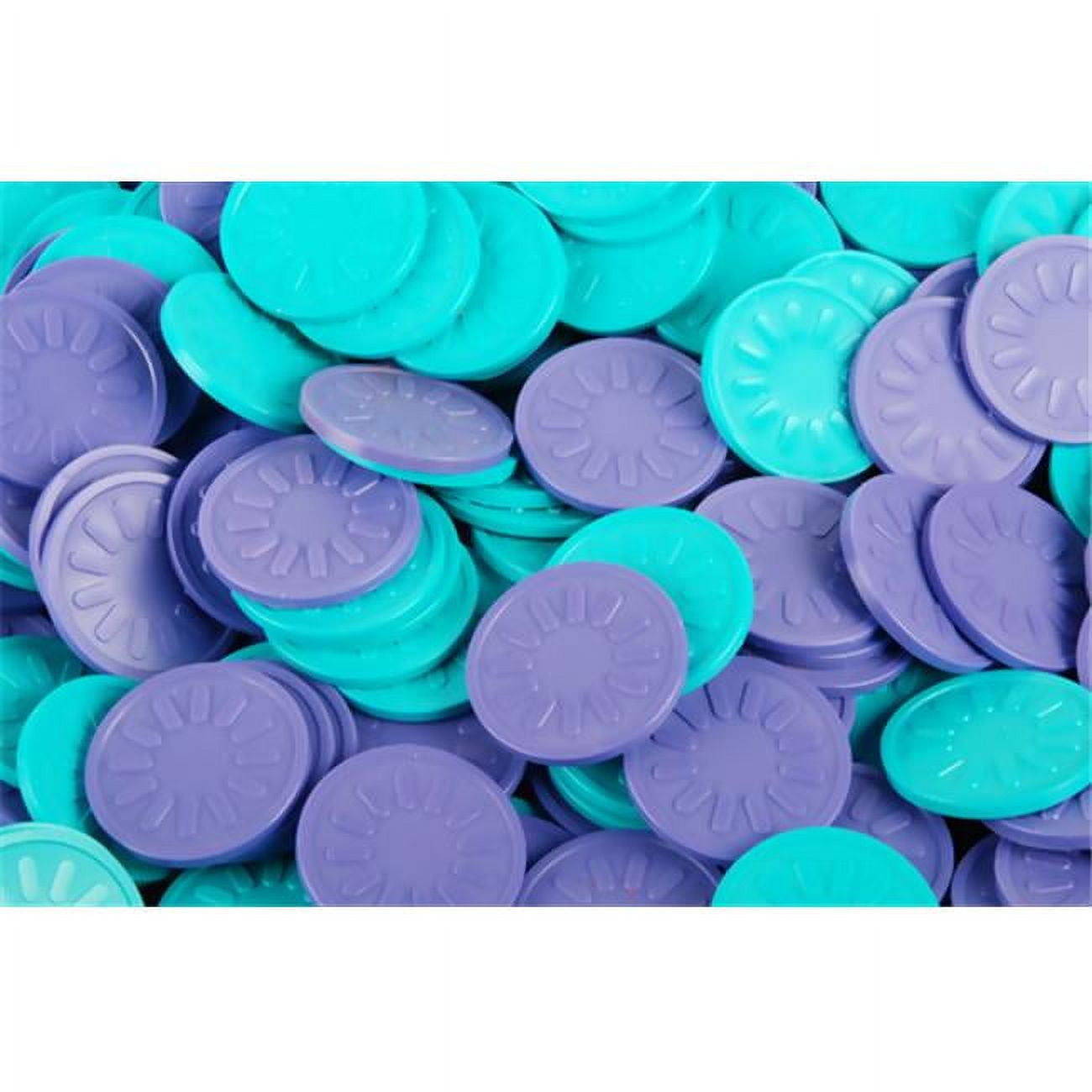 Embossed Tokens in Aqua with Sun - 500 Tokens - Walmart.com