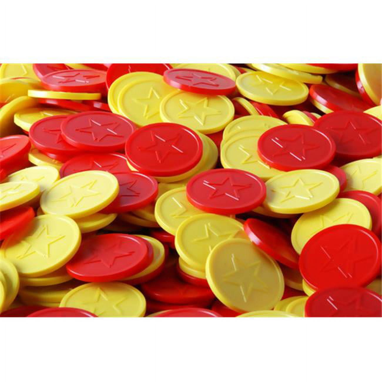 Embossed Tokens in Red with Star - Walmart.com