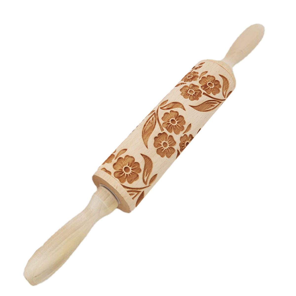 Embossed rolling pin, floral rolling pin, carved rolling pin, wedding ...
