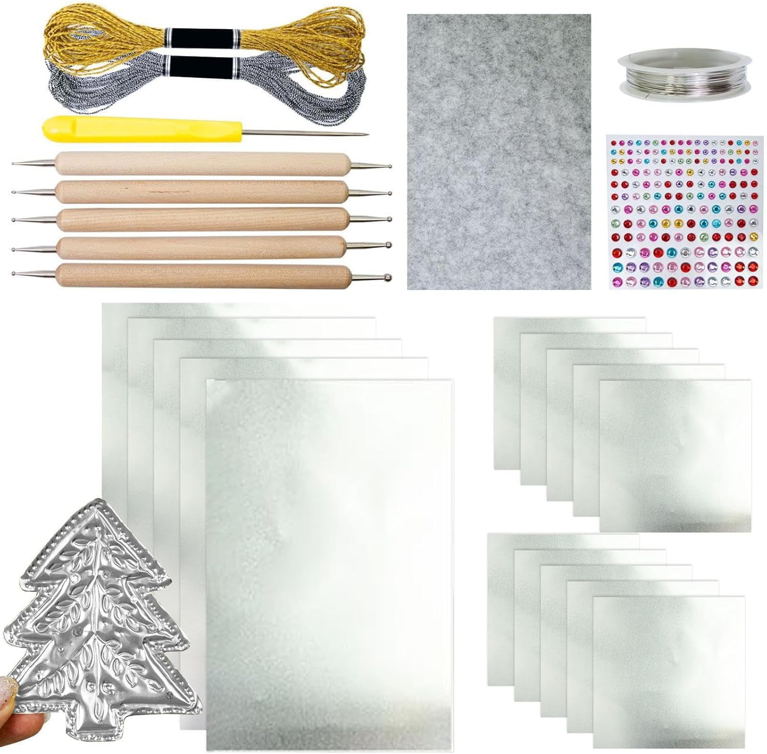 Embossing Foil Sheets - Foil Embossing Kit - Metal Art Aluminum Paper ...