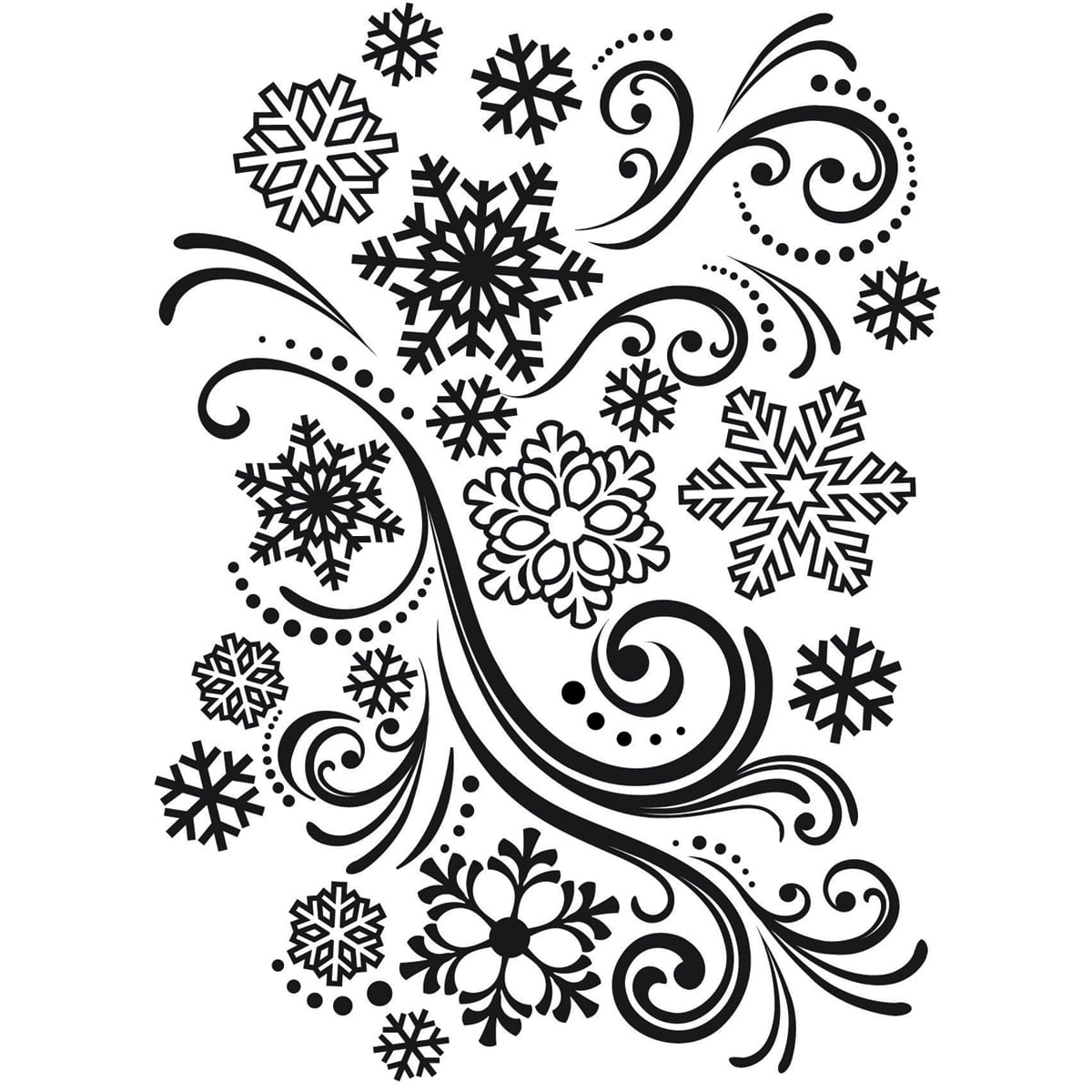 Embossing Folder 4.25"X5.75"-Snowflake Swirl - Walmart.com