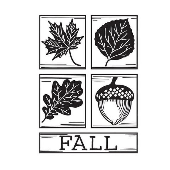 Embossing Folder Fall Square Theme 4.25X5.75 By Darice - Walmart.com