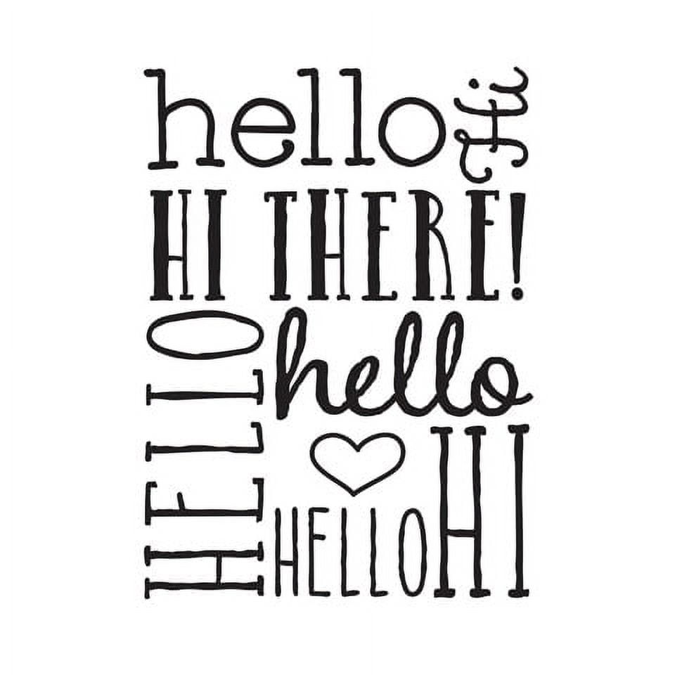 Embossing Folder Hello Bold Bkgrnd 4.25X5.75 By Darice - Walmart.com