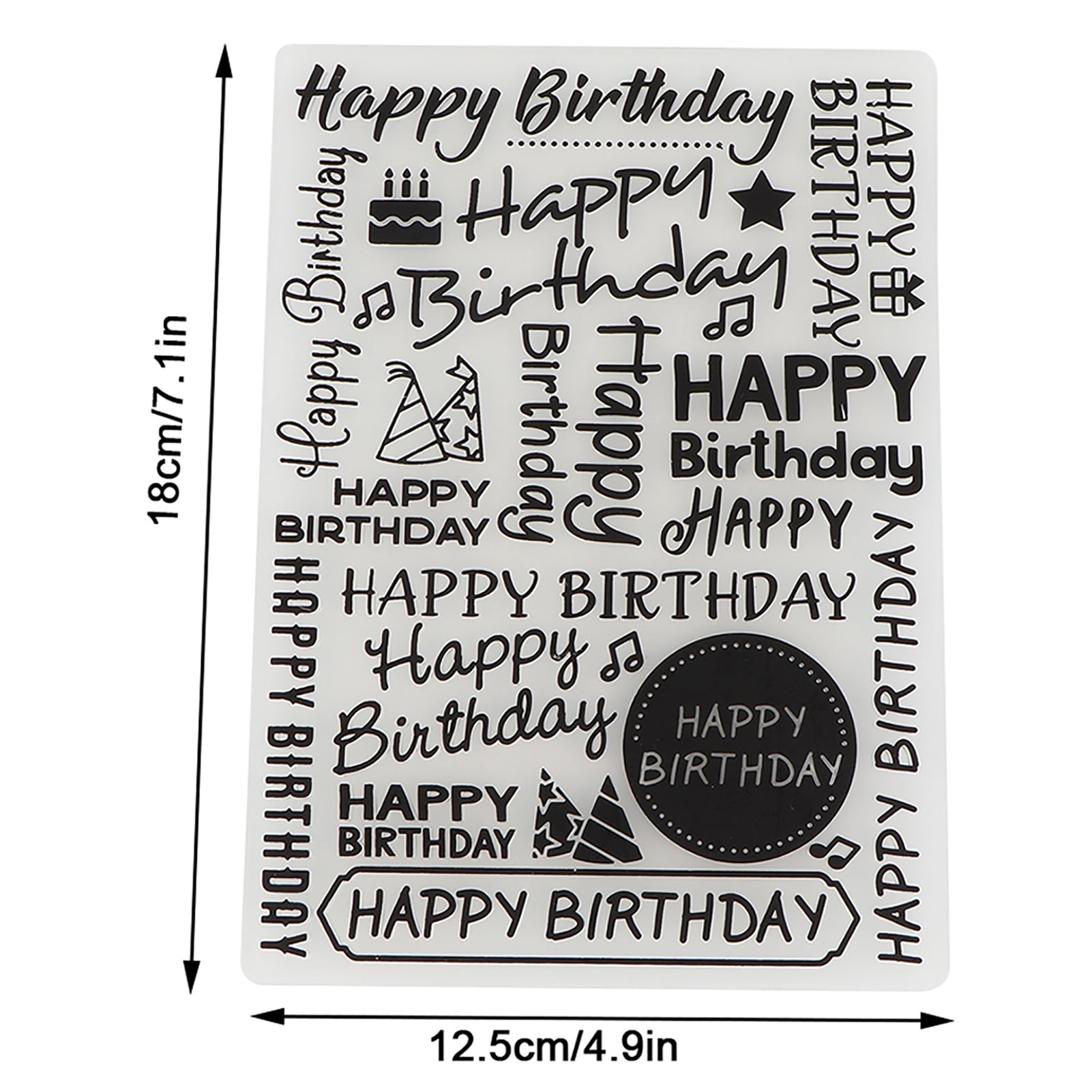 Embossing Folder Transparent Scrapbook Happy Birthday Embossing Folder ...