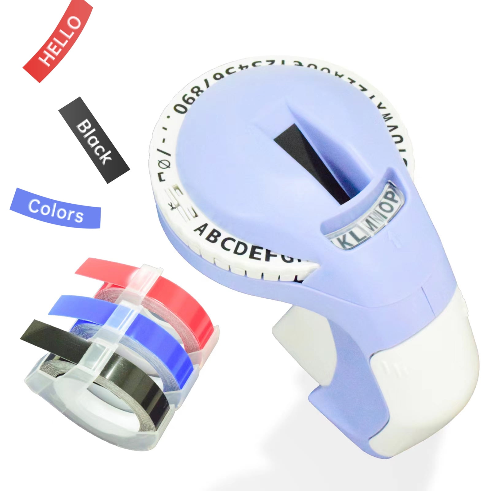 Embossing Label Maker with 3 Tapes 9mm Portable Manual Vintage Label ...