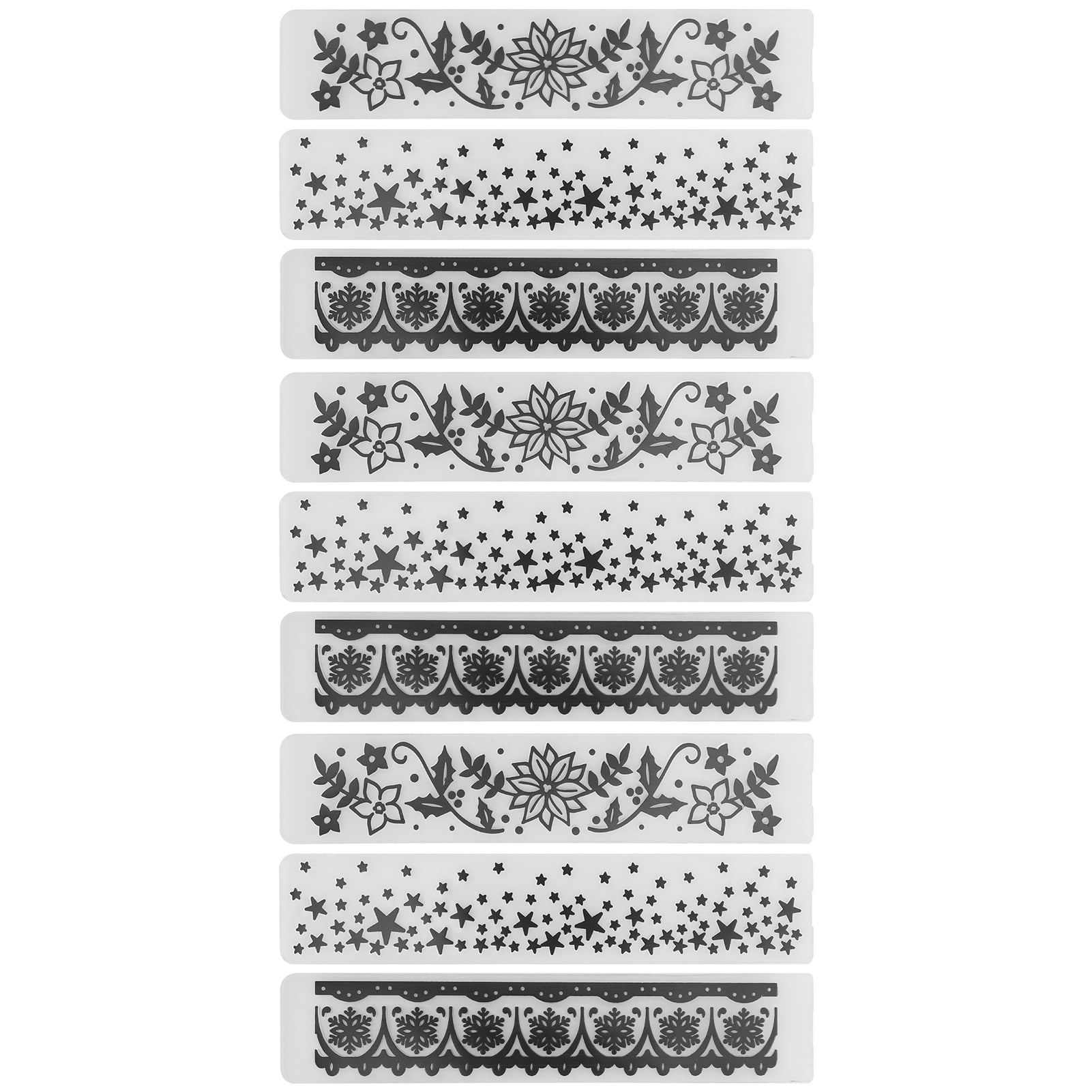 Embossing Folder Set, 9Pcs Concave Convex Embossed Templates for Paper ...