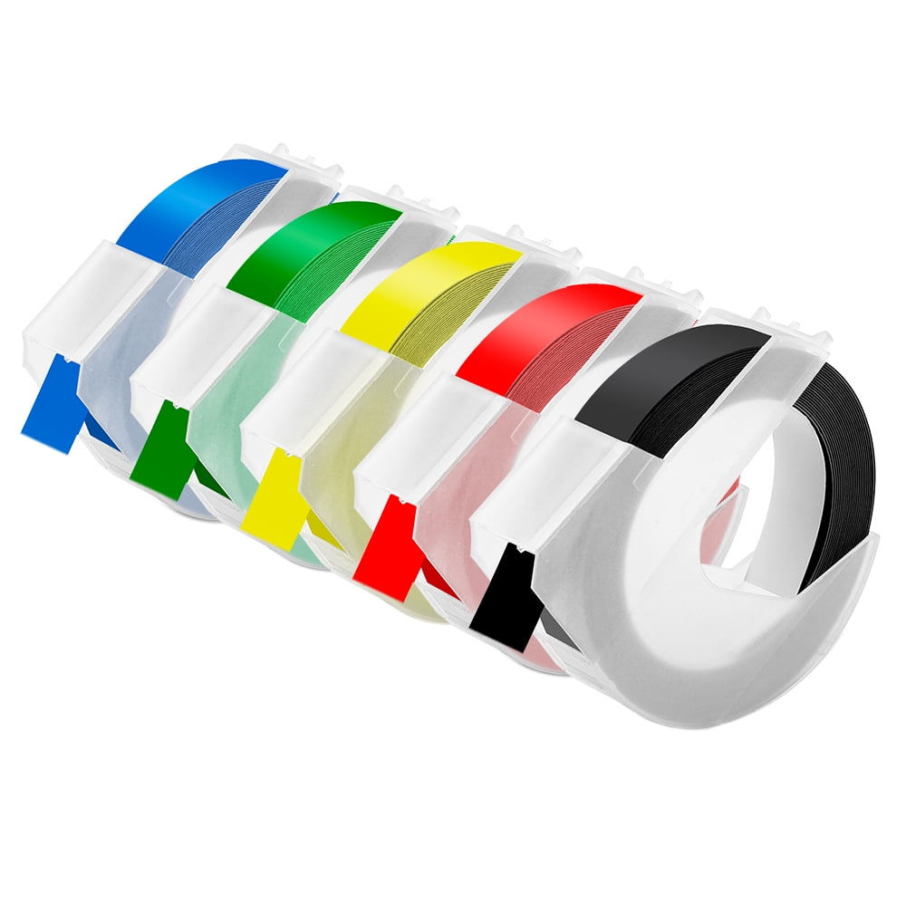 Embossing Label Tape Compatible with Dymo Label Maker,3/8 Inch 3D ...