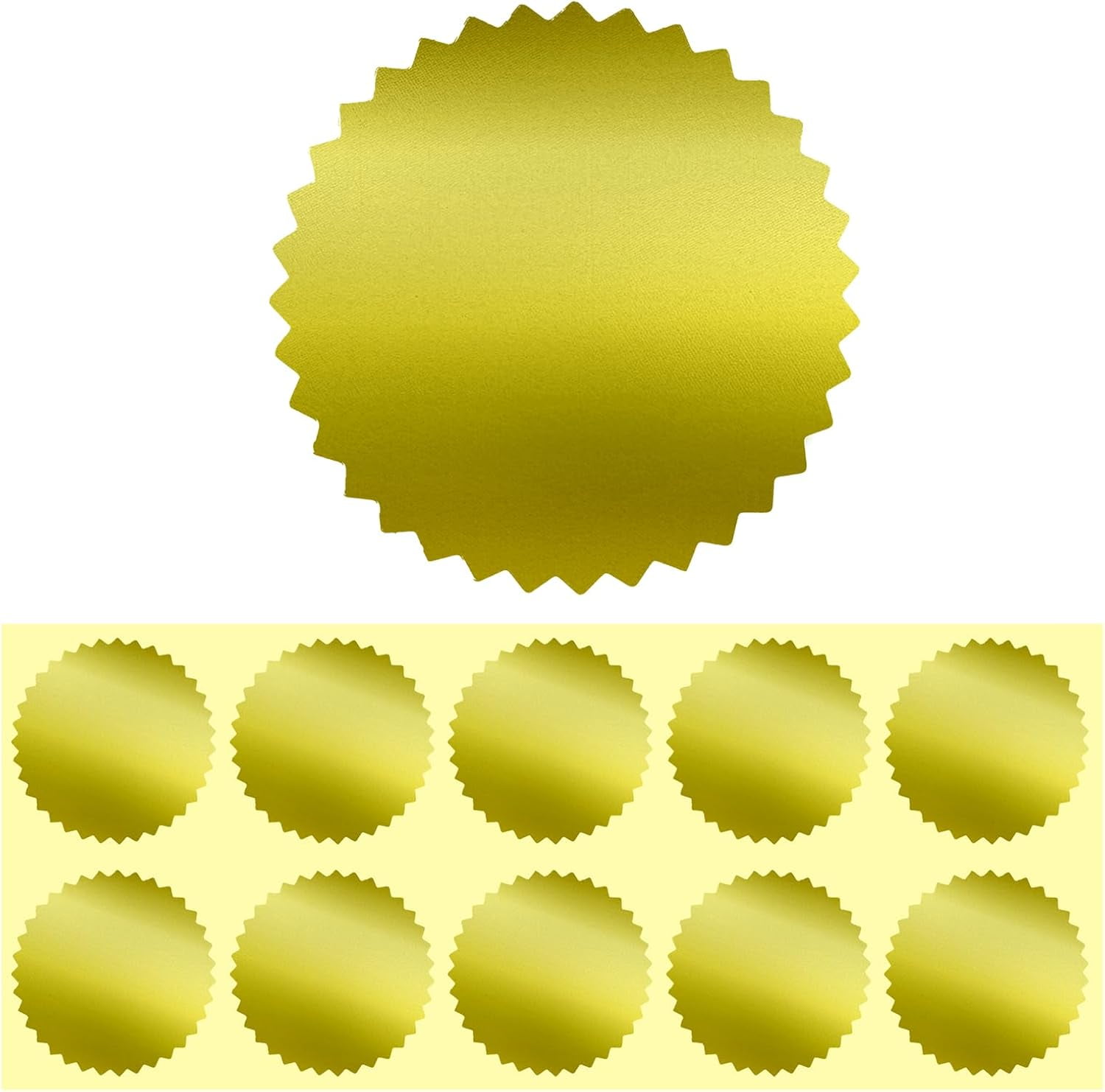 Embossing Stickers,200Pcs 2'' Gold Foil Seals Stickers for Certificates ...