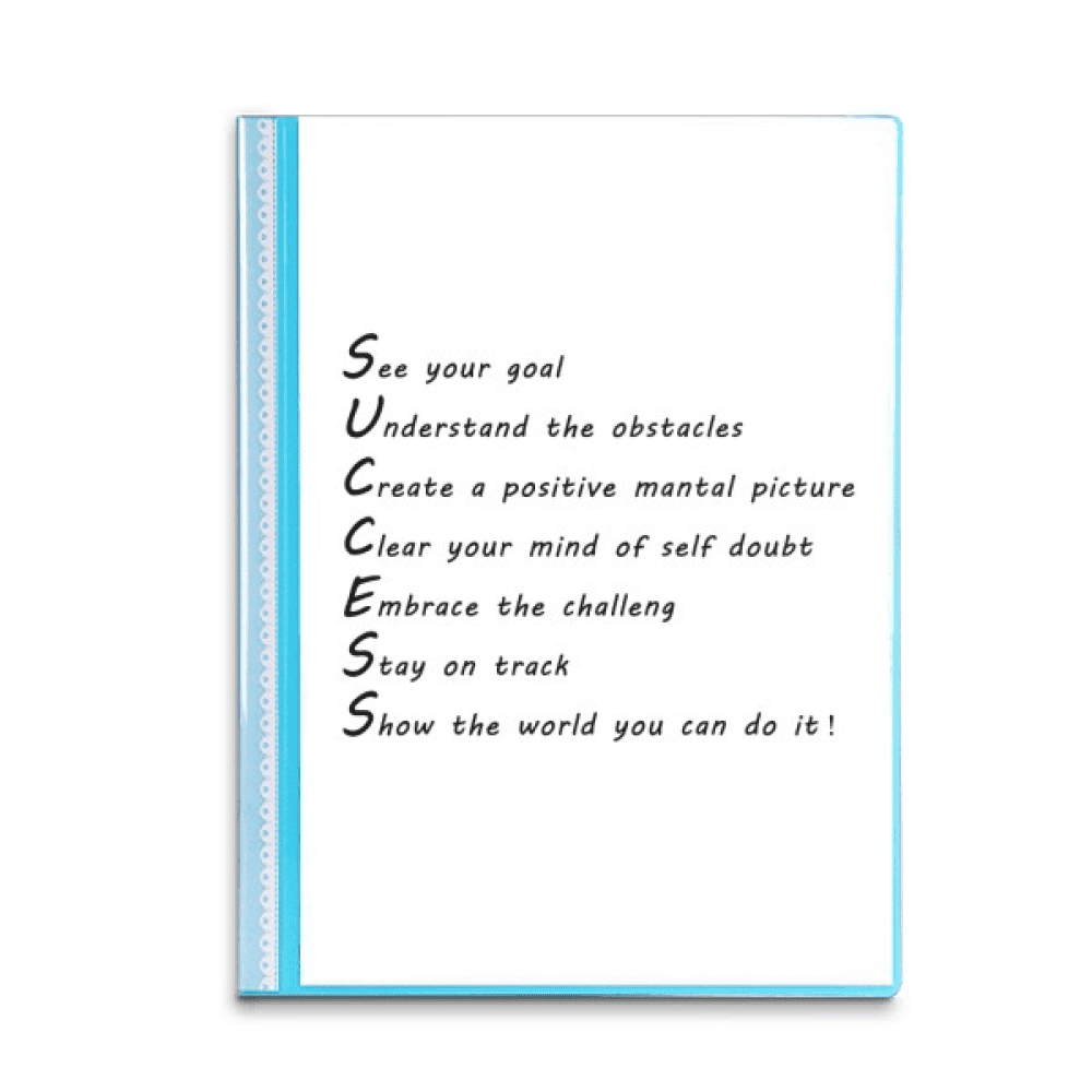 Embrace Challenges Do It Quote Book Sheet Protectors Portfolio Binder ...