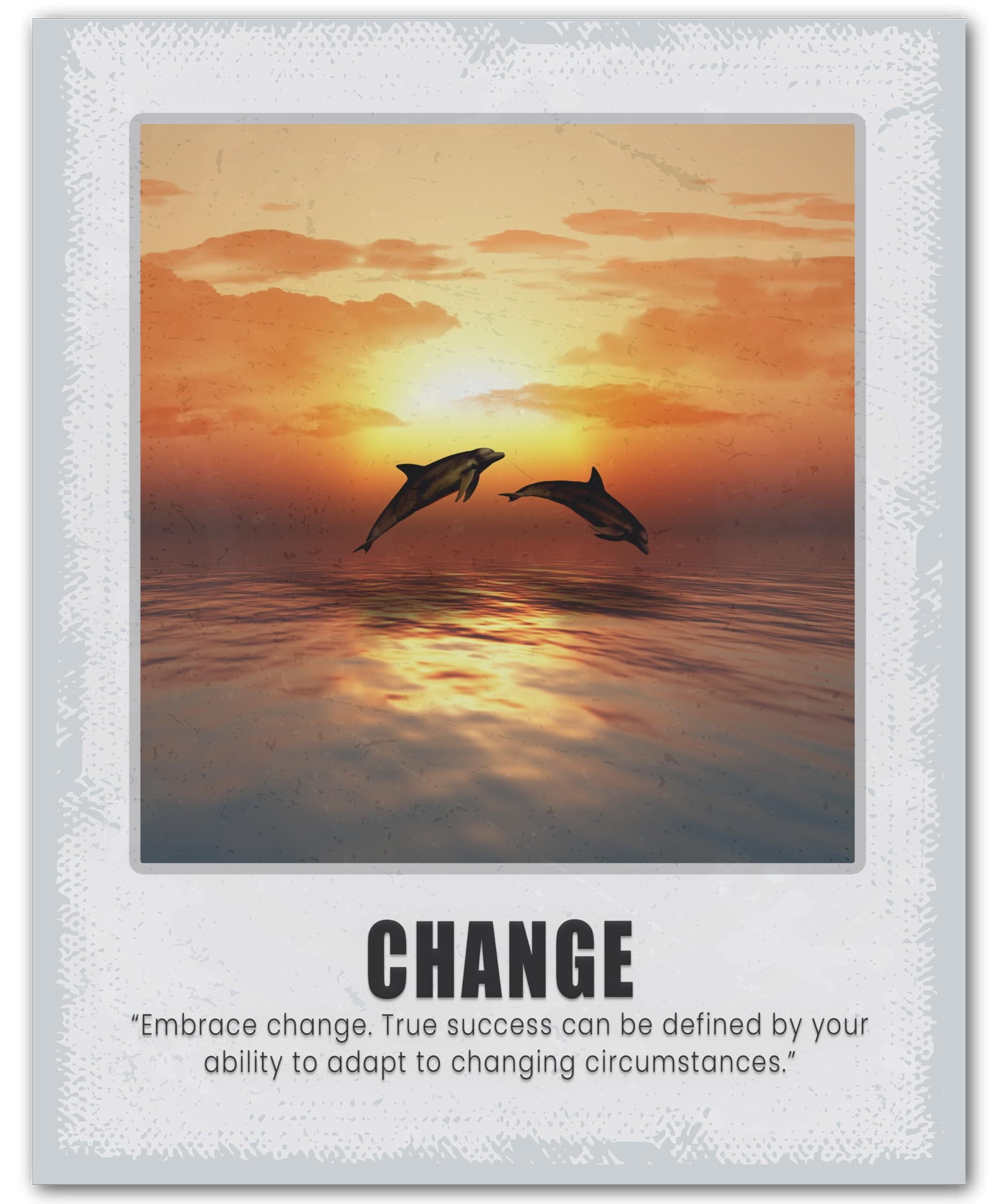 Embrace Change and Adaptability Motivational Wall Art for Office Decor ...
