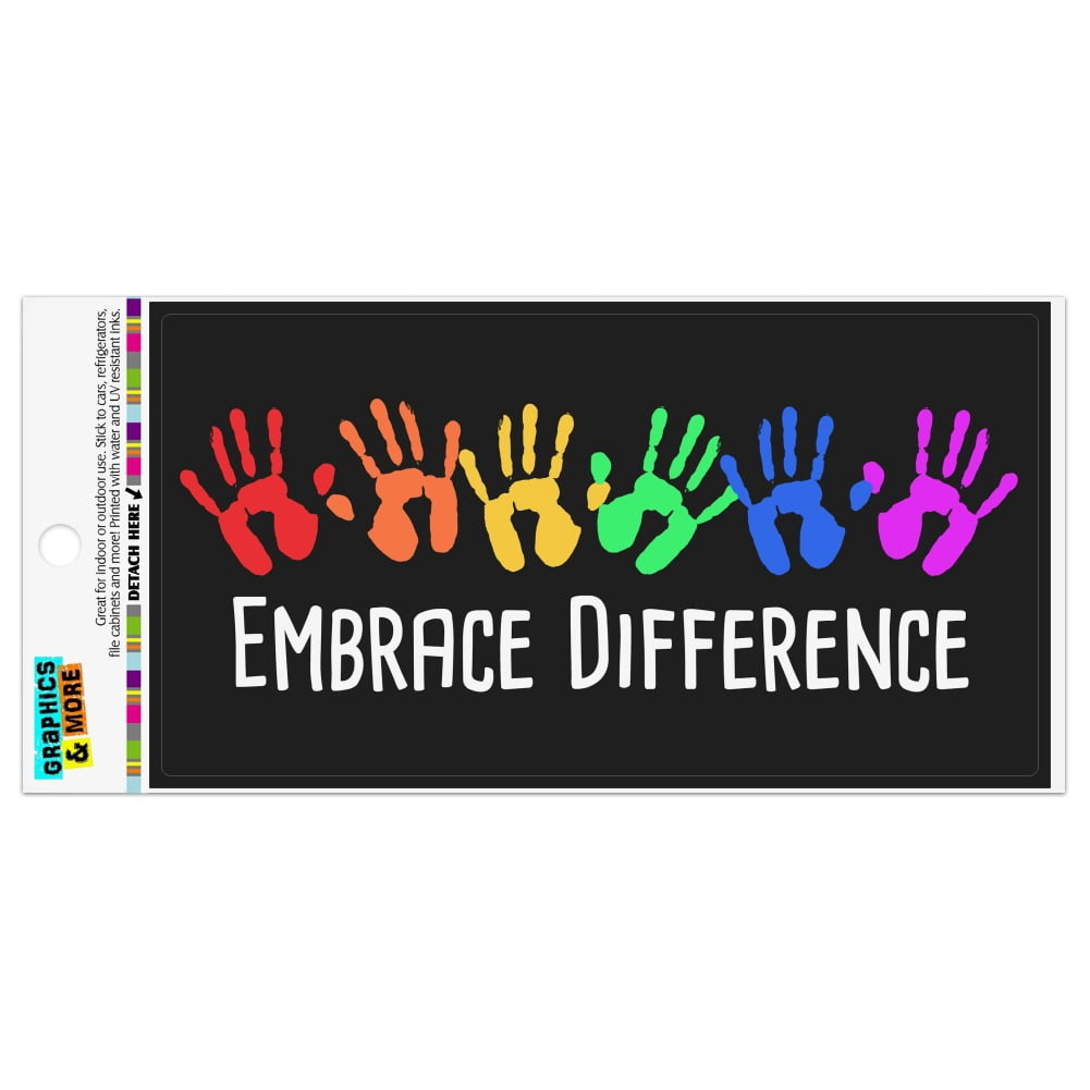 Embrace Difference Autism Hand Prints Automotive Car Refrigerator ...