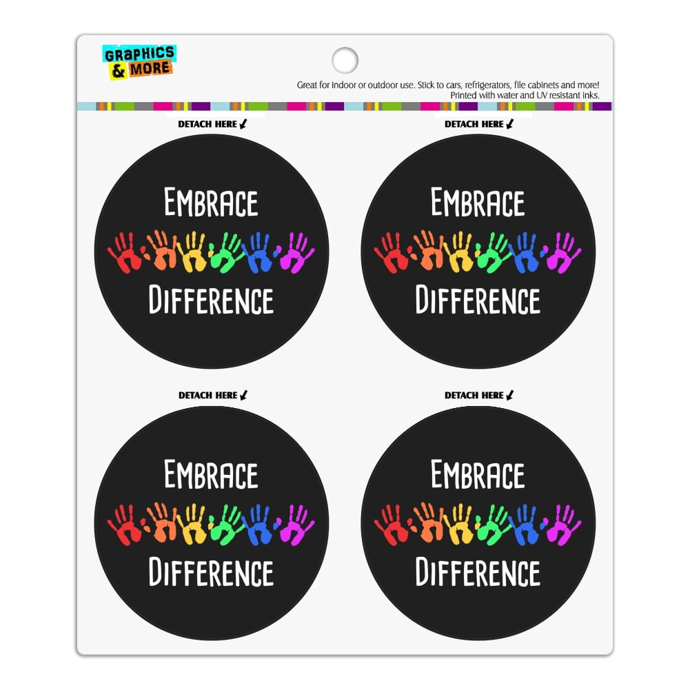 Embrace Difference Autism Hand Prints Refrigerator Fridge Locker Vinyl ...