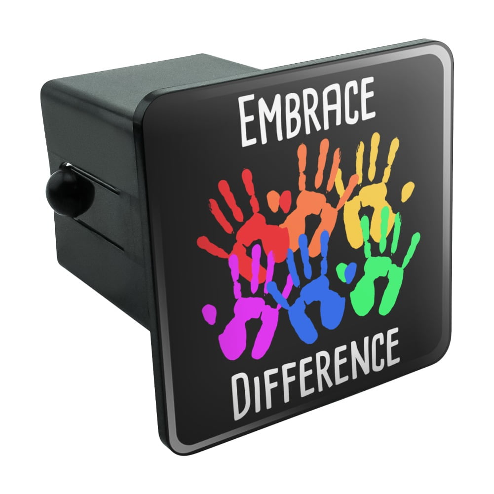 Embrace Difference Autism Hand Prints Tow Trailer Hitch Cover Plug ...