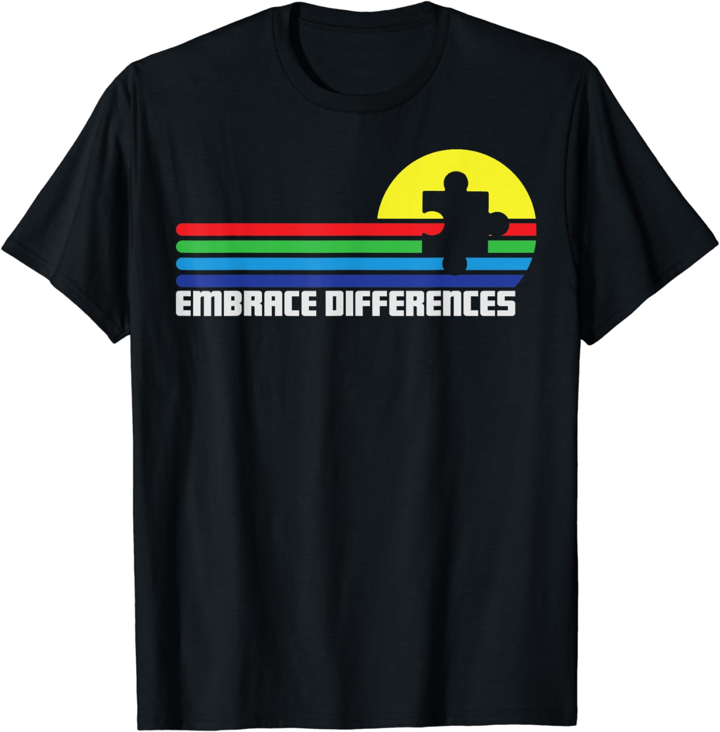 Embrace Differences Autism Awareness Day Puzzle Piece T-Shirt - Walmart.com