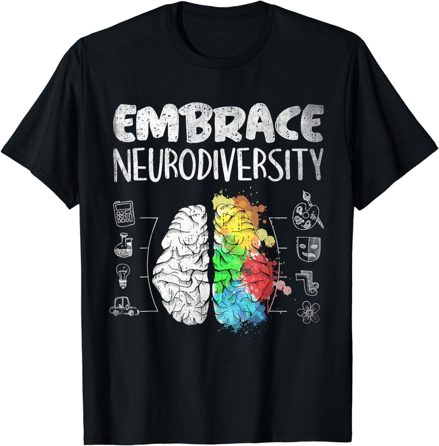 Embrace Neurodiversity Autism Awareness ASD ADHD Acceptance T-Shirt ...