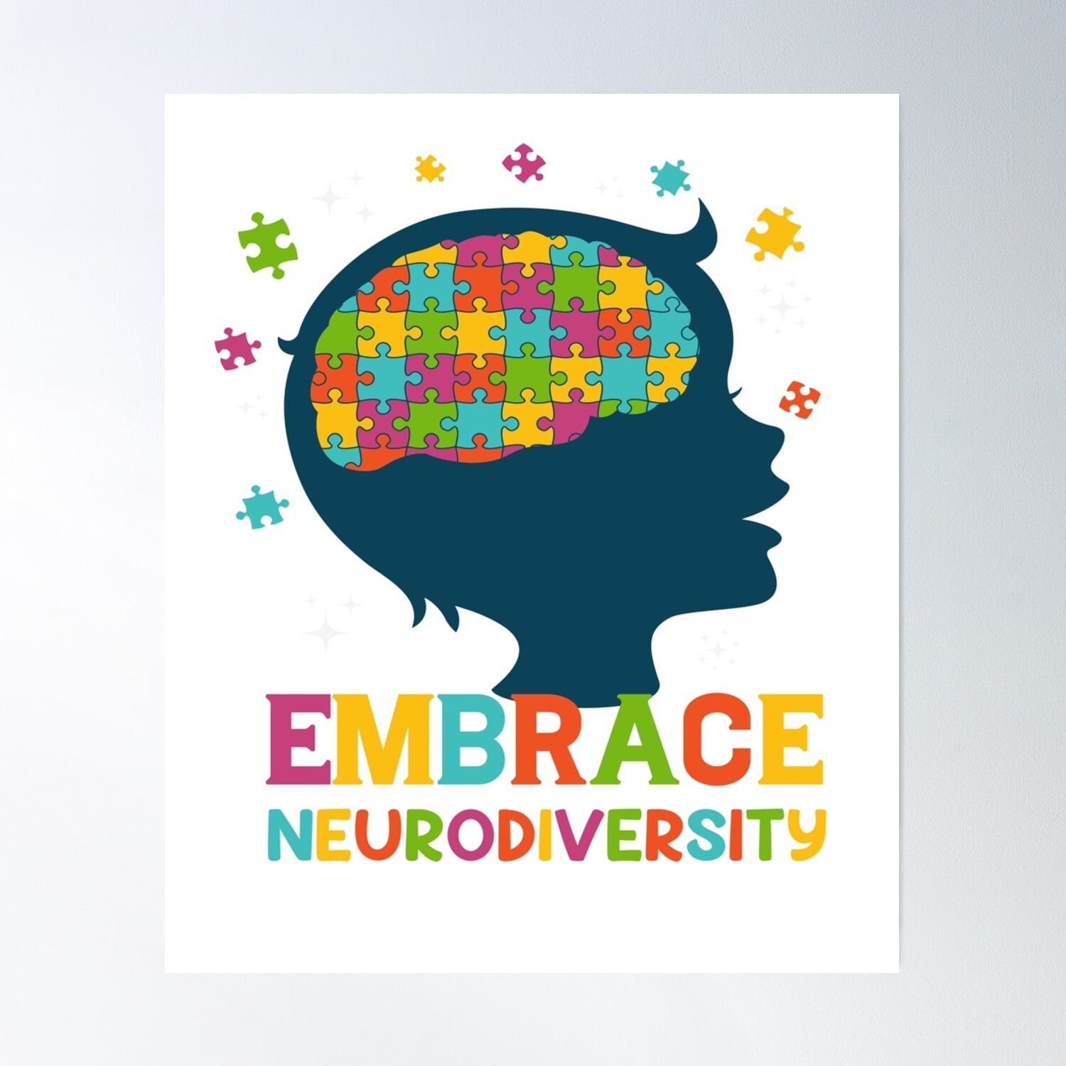 Embrace Neurodiversity Celebrate The Spectrum Brain Autism, Autism ...