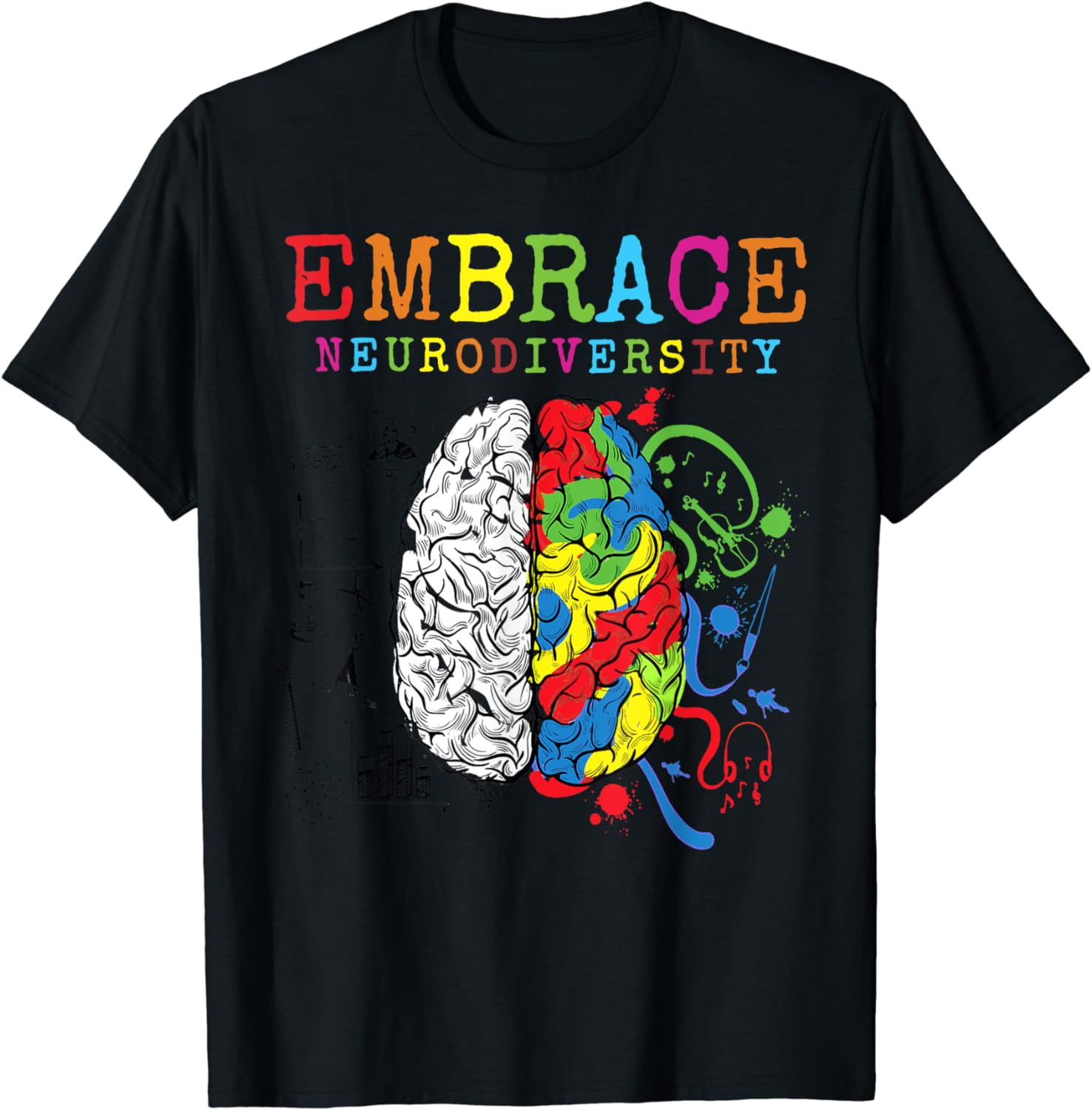 Embrace Neurodiversity Celebrate the Spectrum Autism Aware T-Shirt ...