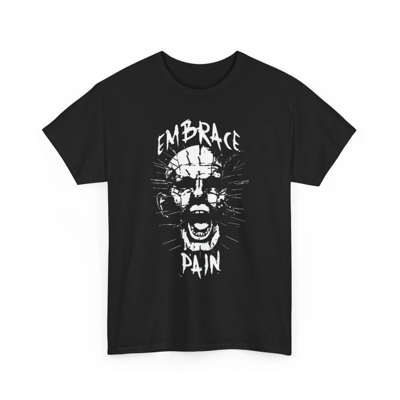 Embrace Pain Pinhead Tee, Horror Fan Gift, Gothic Tee, Halloween Shirt ...