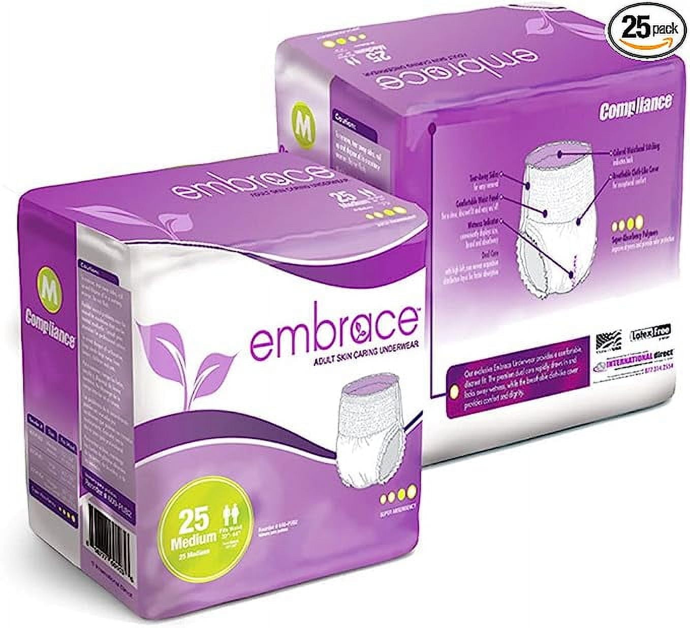 Embrace™ Premium Protection Incontinence Underwear, Maximum Absorbency ...