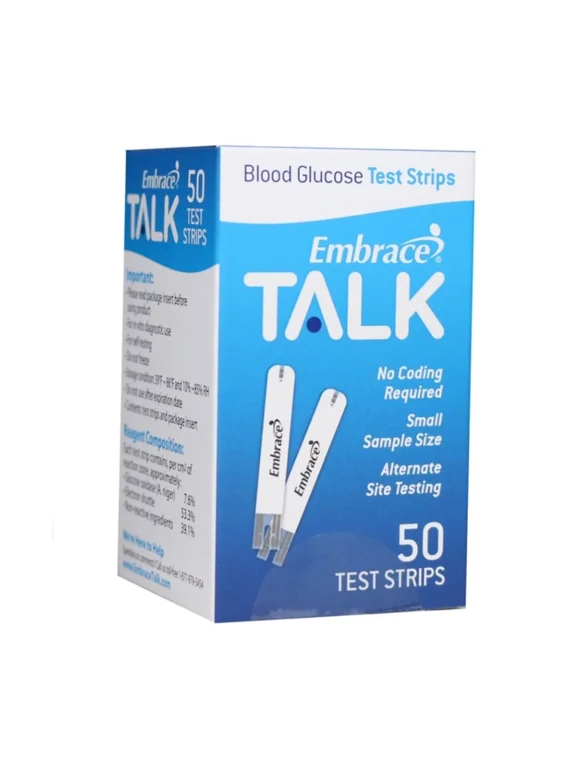 Embrace Blood Glucose Test Strips - Walmart.com