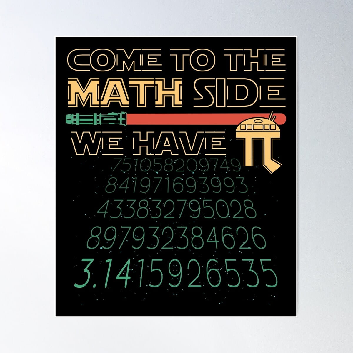 Embrace The Math Side - Pi And Wit Collide Poster Wall Art, Modern Wall ...