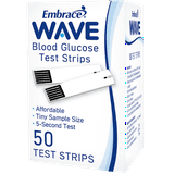 Embrace WAVE Blood Glucose Test Strips, Box of 50 HSA/FSA Eligible ...