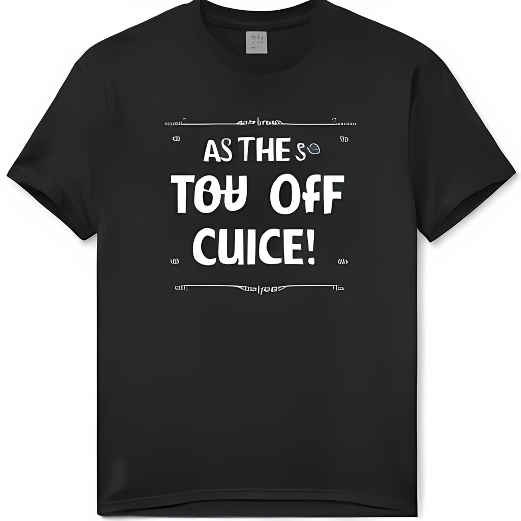 Embrace the : Bold White Text Graphic on Black T-Shirt Inspired by Mark ...