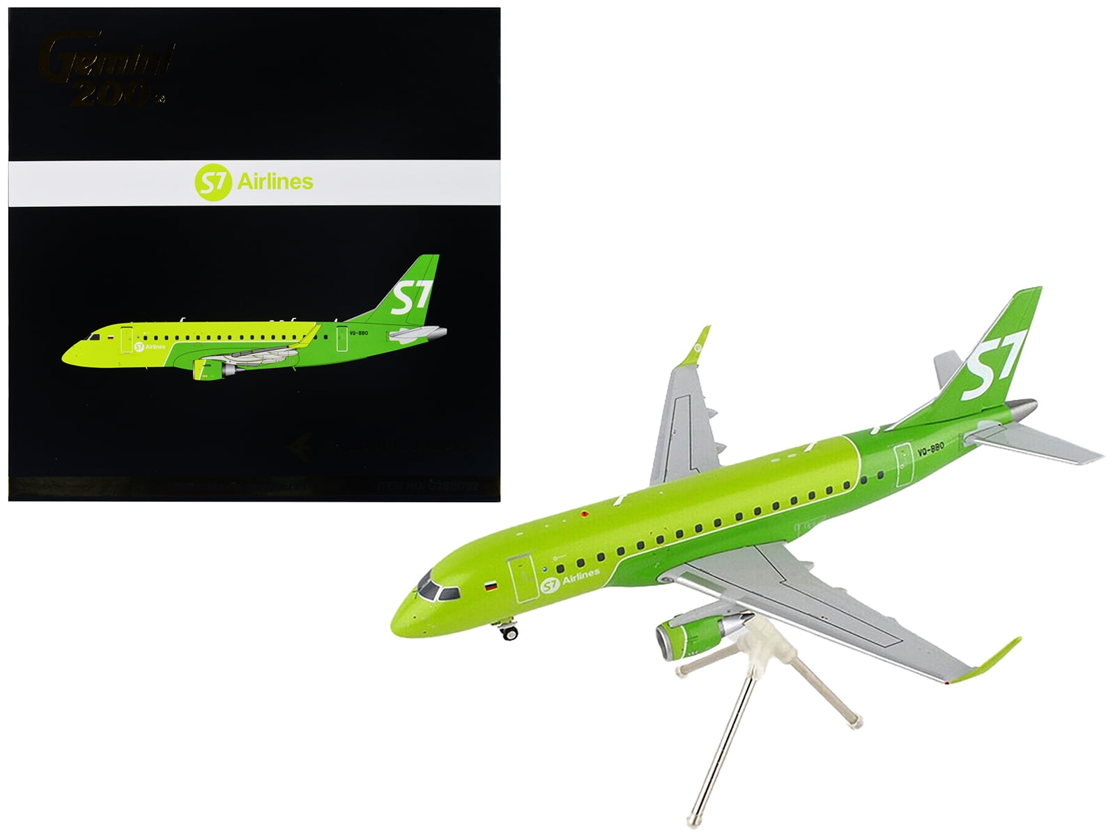 Embraer ERJ-170 Commercial Aircraft "S7 Airlines" Lime Green "Gemini ...