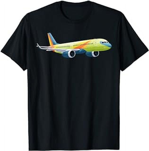 Embraer small Airplane in blue and red Aviation T-Shirt - Walmart.com