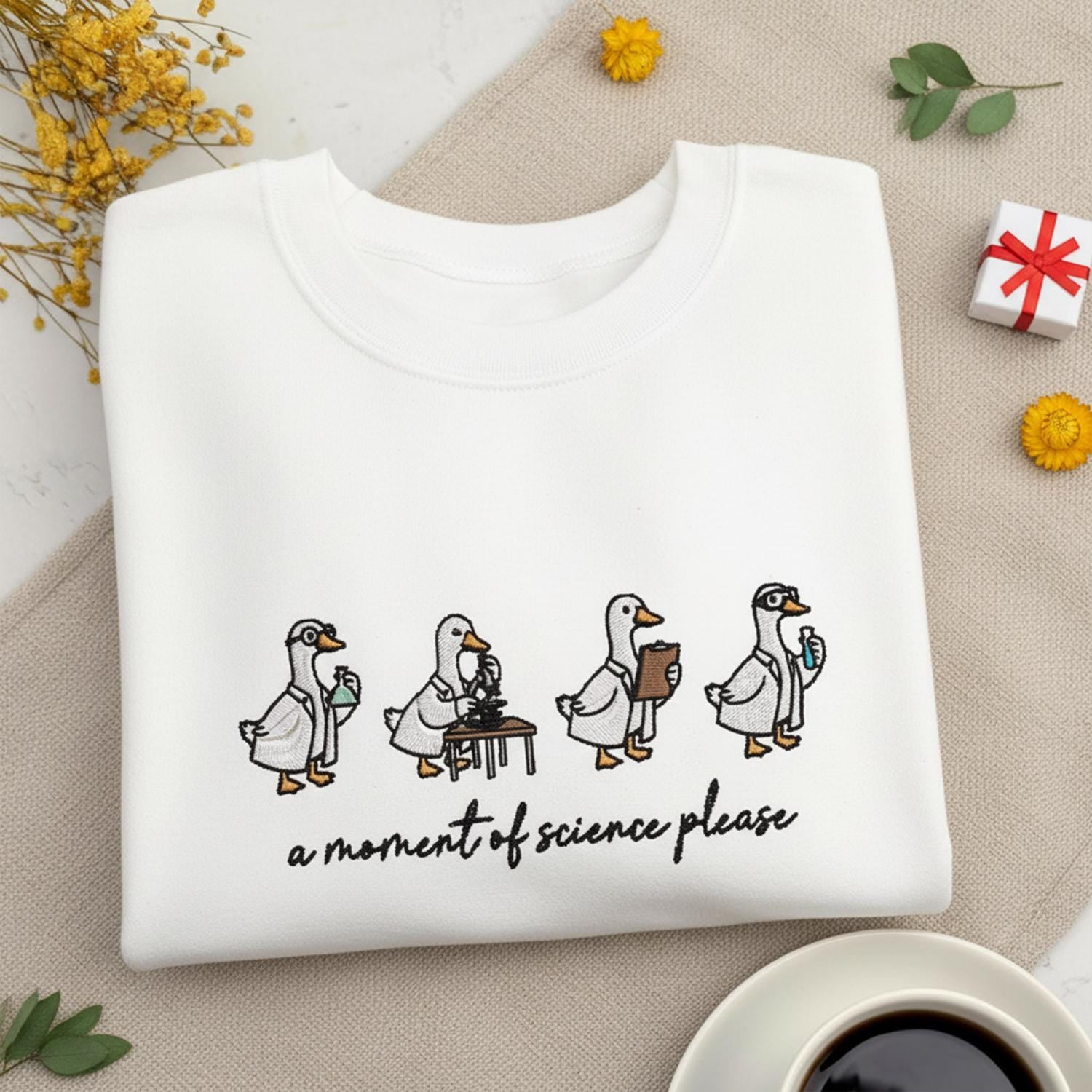 Embroidered A Moment of Science Sweatshirt, Funny Science Teacher ...