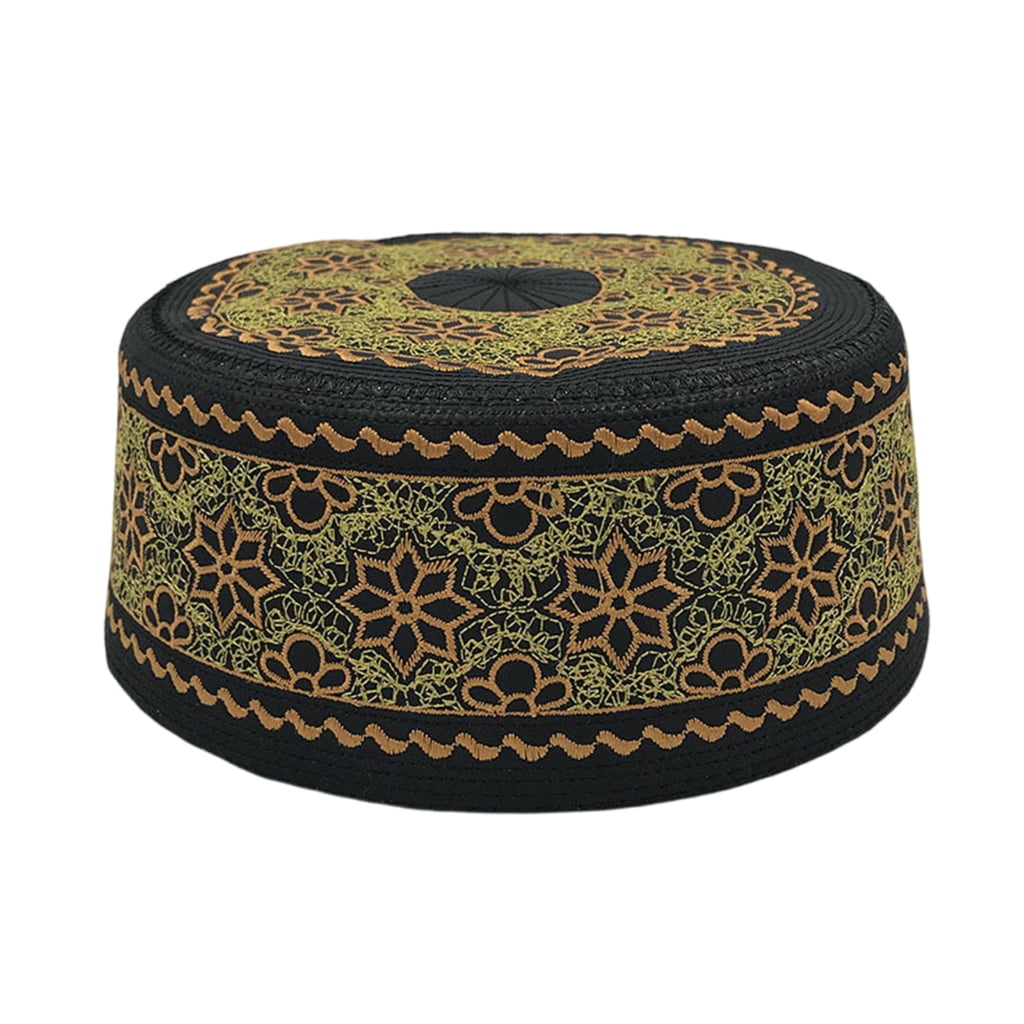 Embroidered AbayaPrayer Hat Indian Turban Caps for Adult Breathable ...