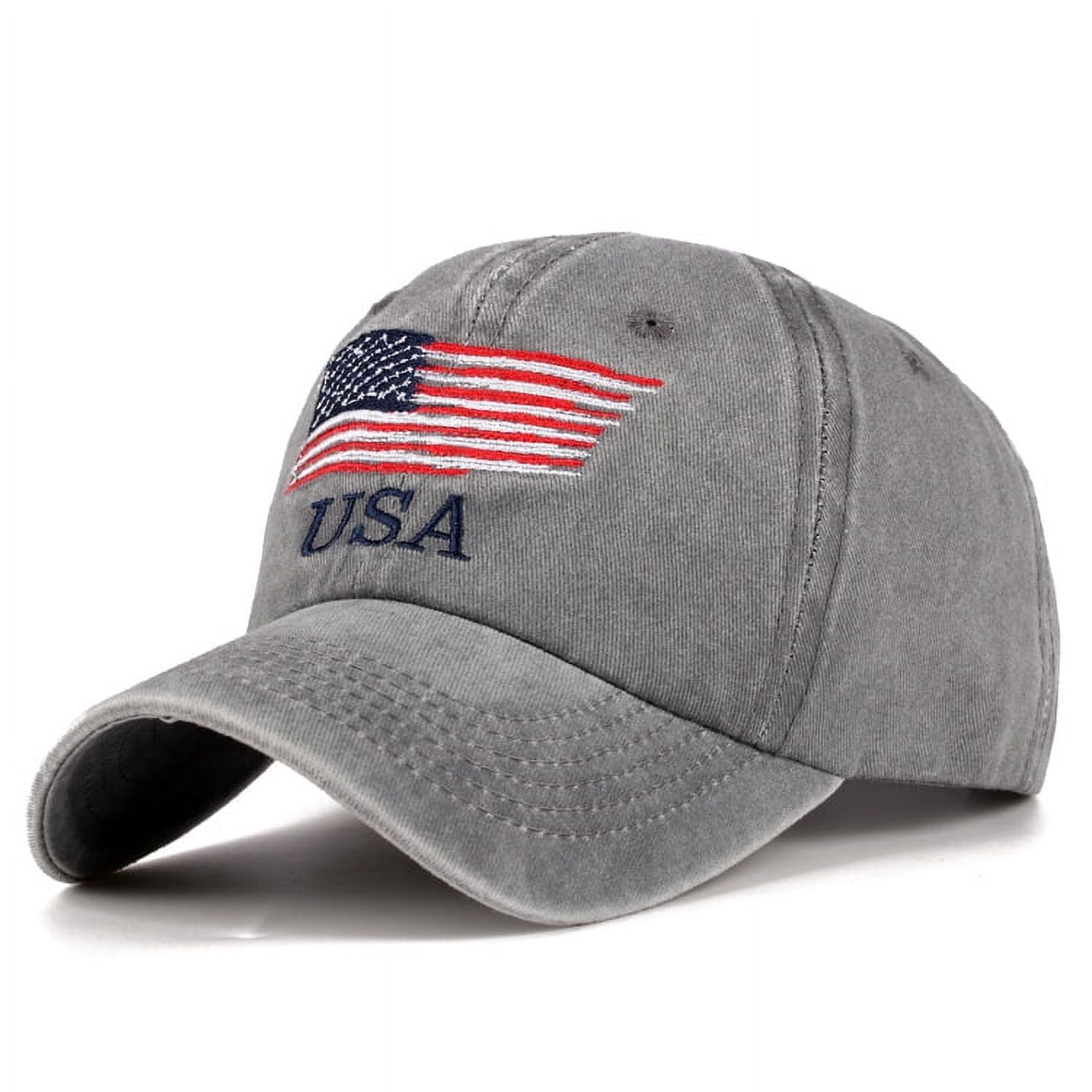 Embroidered American Flag Cap American Baseball Cap American Trucker ...