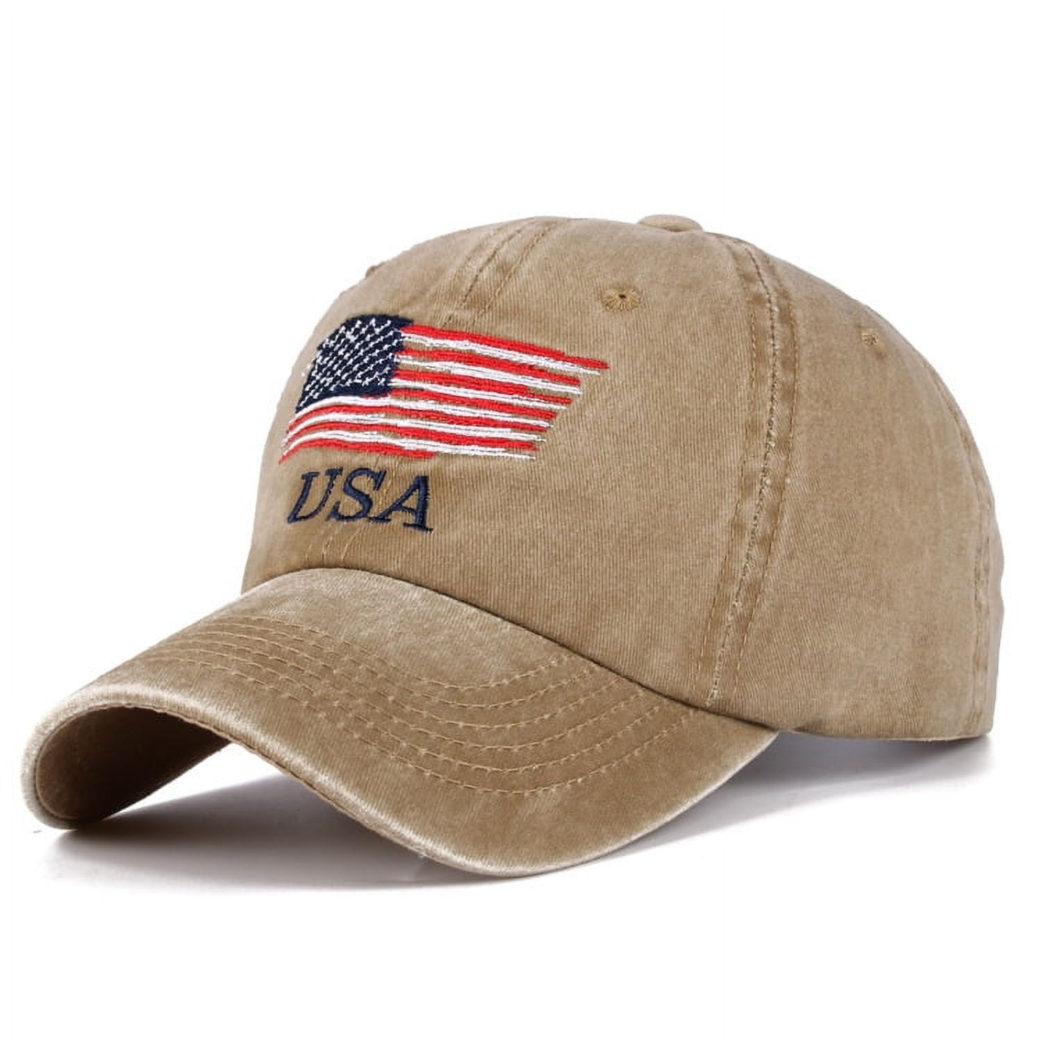 Embroidered American Flag Cap American Baseball Cap American Trucker ...