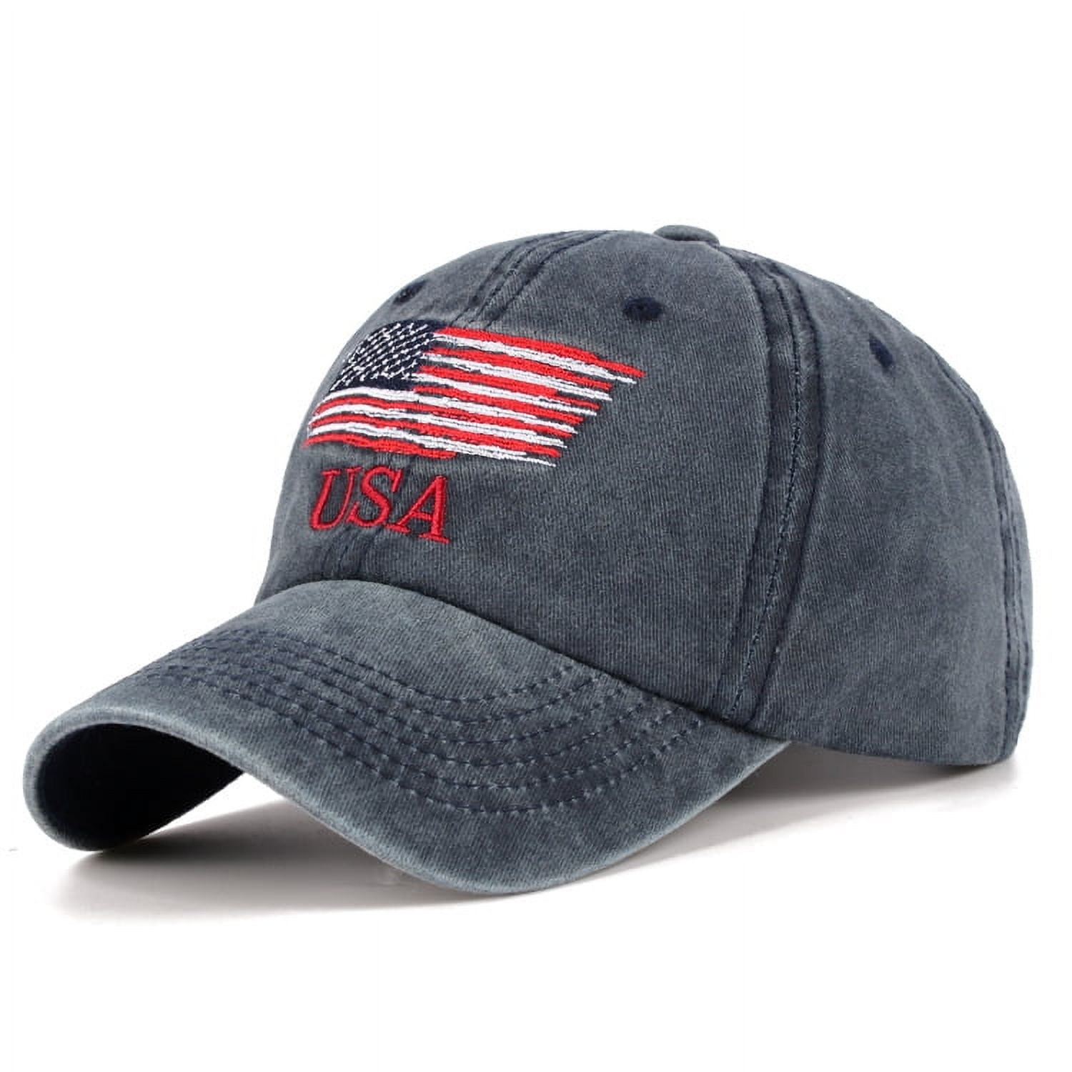 Embroidered American Flag Cap American Baseball Cap American Trucker ...