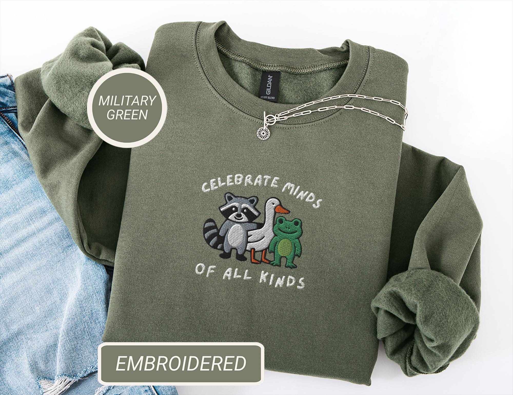 Embroidered Autism Sweatshirt Neurodivergent SLP Sweatshirt Special Ed ...