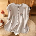 Embroidered Blouses for Women Baberdicy Embroidered Linen Top, Short ...